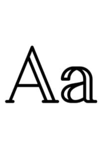 Lettera A da Stampare e Colorare in PDF A4 per Bambini Gratis - GBR