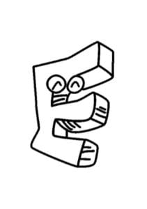 Lettera E da stampare e colorare in PDF A4 per bambini gratis - GBR