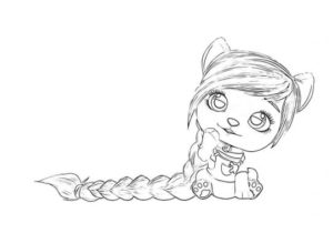 VIP PETS cuccioli da colorare e stampare in PDF A4: cagnoline - GBR