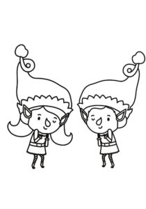 Elfi di Babbo Natale da Colorare: Disegni da Stampare PDF - GBR