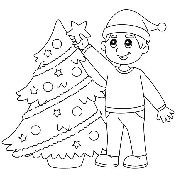 Disegni di Natale da Colorare Facili per Bambini: PDF Gratis - GBR