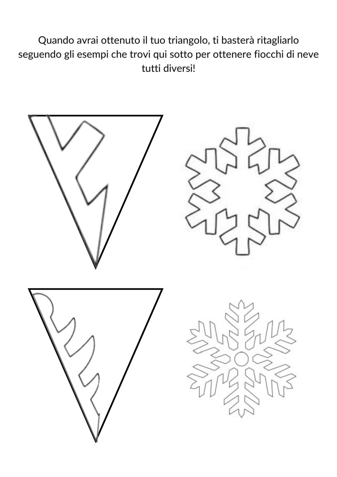 Decorazione Fiocco di Neve Finestre da Stampare Ritagliare - GBR