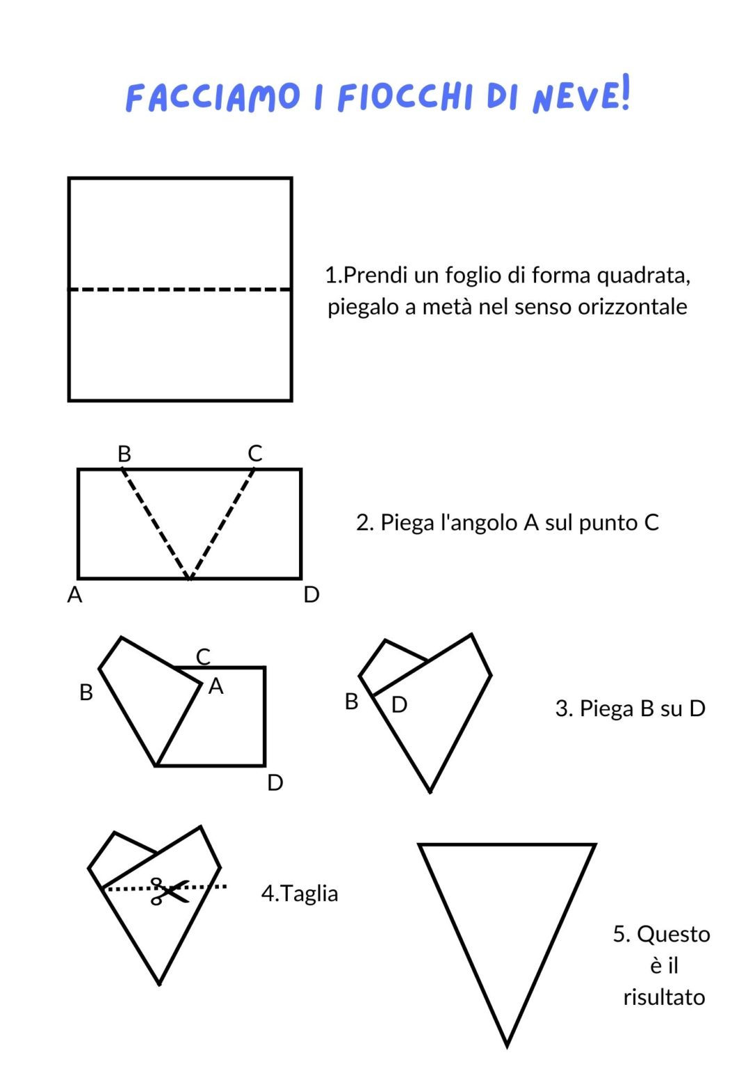 Decorazione Fiocco di Neve Finestre da Stampare Ritagliare - GBR