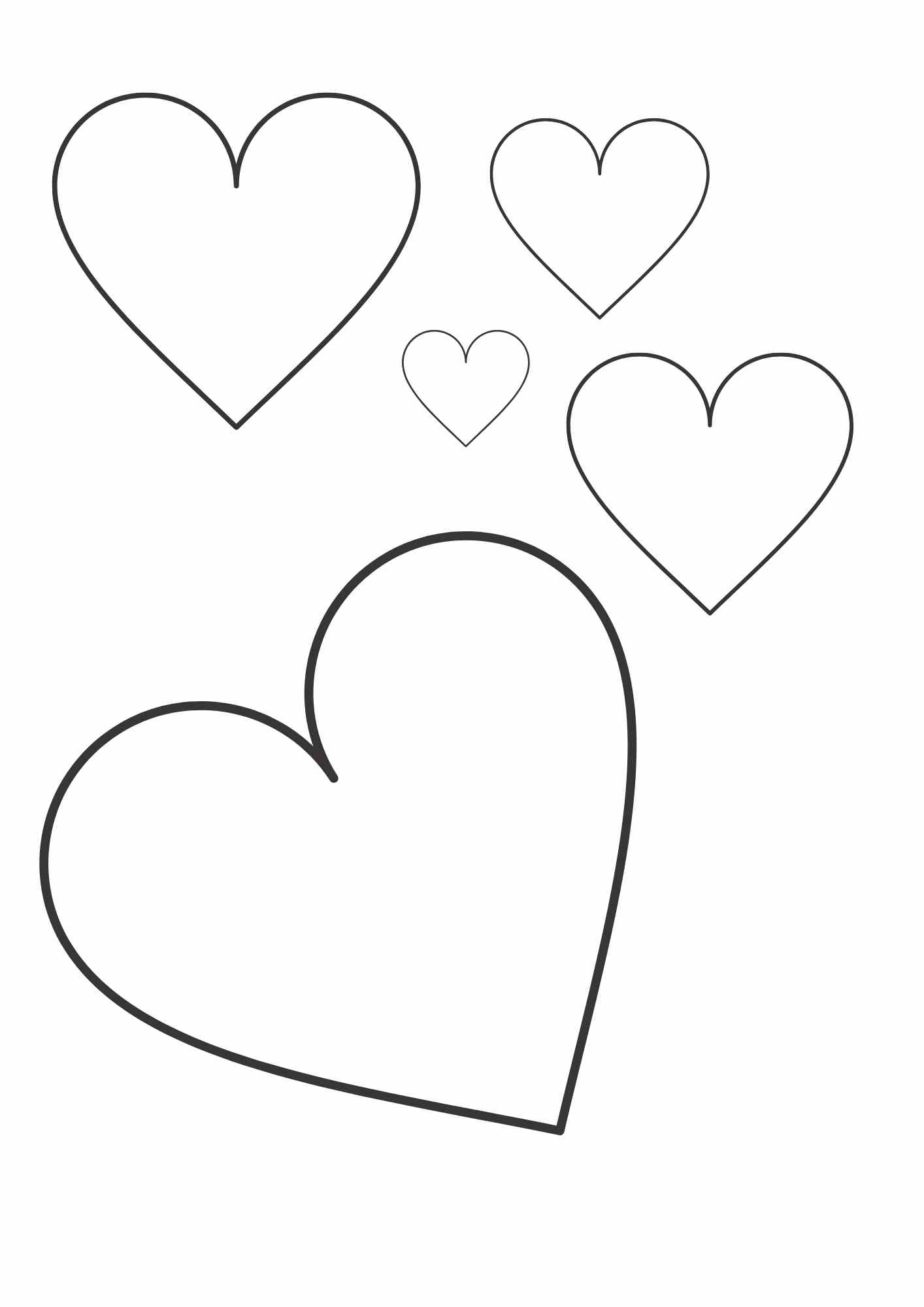 Cuori da Stampare in Varie Misure PDF Gratis - GBR