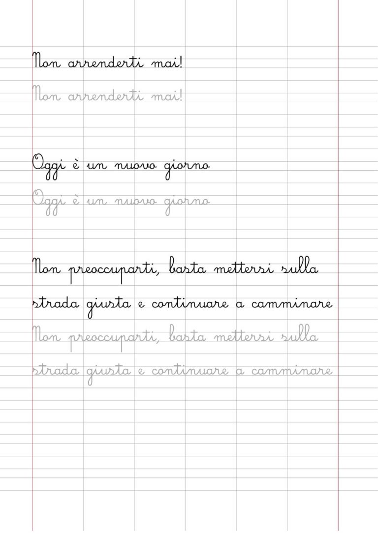 Frasi in Corsivo da Copiare: Schede Didattiche da Stampare - GBR Frasi in Corsivo da Copiare: Schede Didattiche da Stampare - GBR