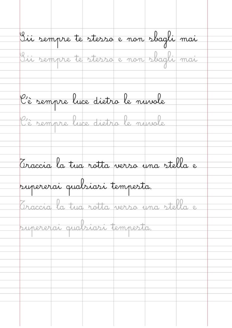 Frasi in Corsivo da Copiare: Schede Didattiche da Stampare - GBR Frasi in Corsivo da Copiare: Schede Didattiche da Stampare - GBR