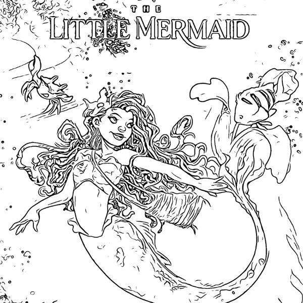 La Sirenetta Disney: Disegni da Colorare e Stampare PDF - GBR