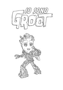 Disegni di Groot da Colorare e Stampare PDF Marvel - GBR